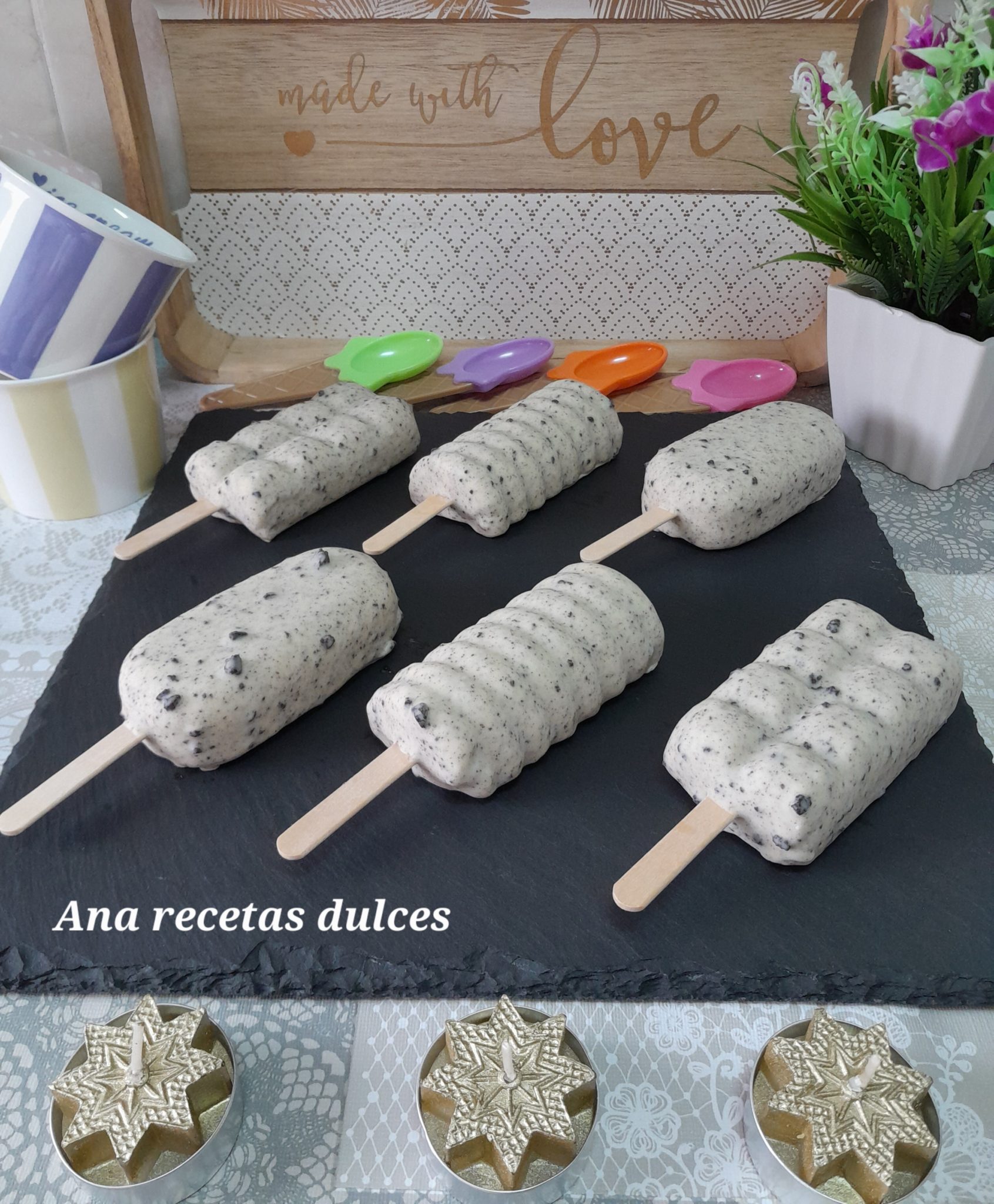 Helado tipo magnum de oreo (sin heladera) - Ana Recetas Dulces