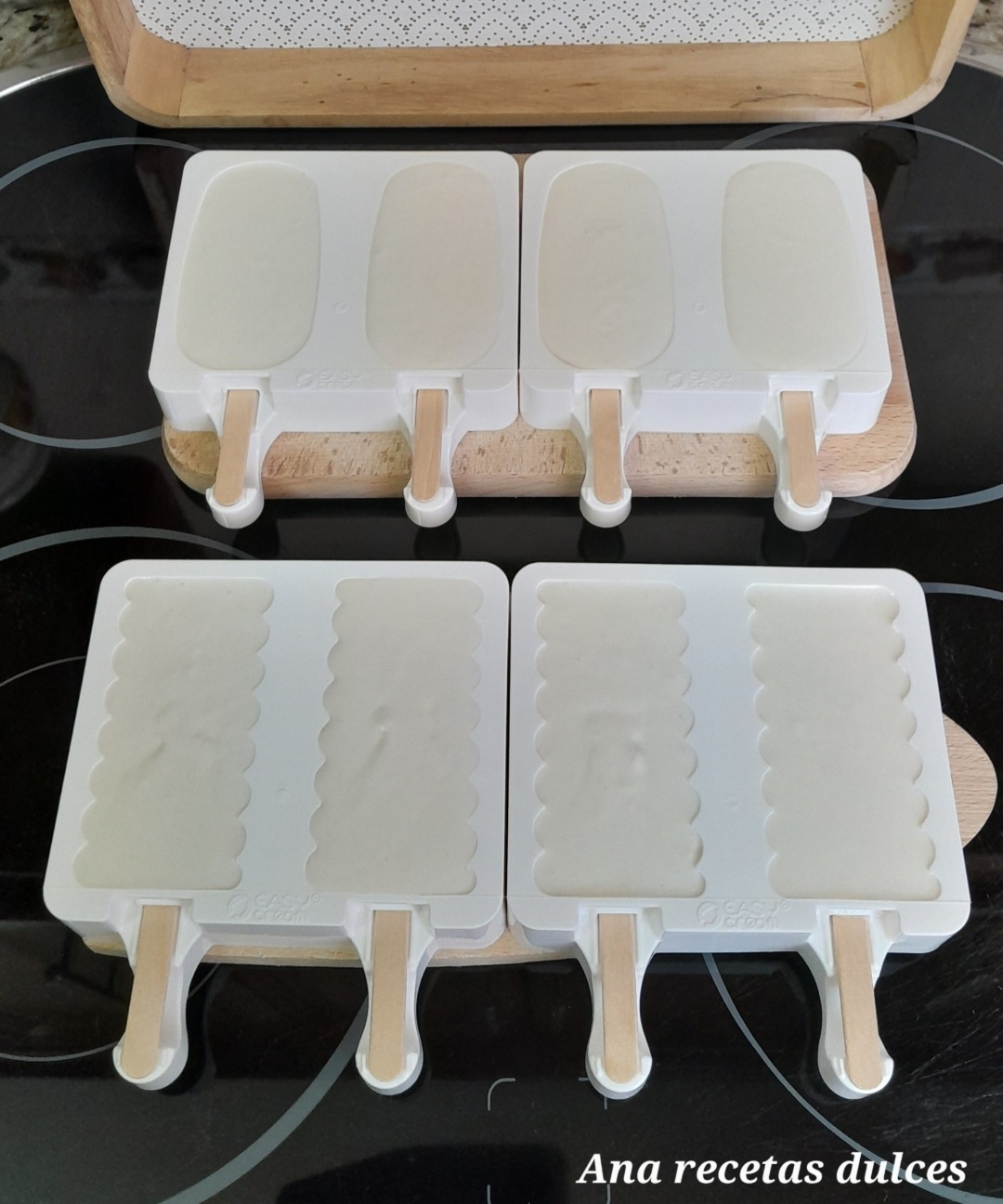 Helado tipo magnum de coco (sin heladera) - Ana Recetas Dulces