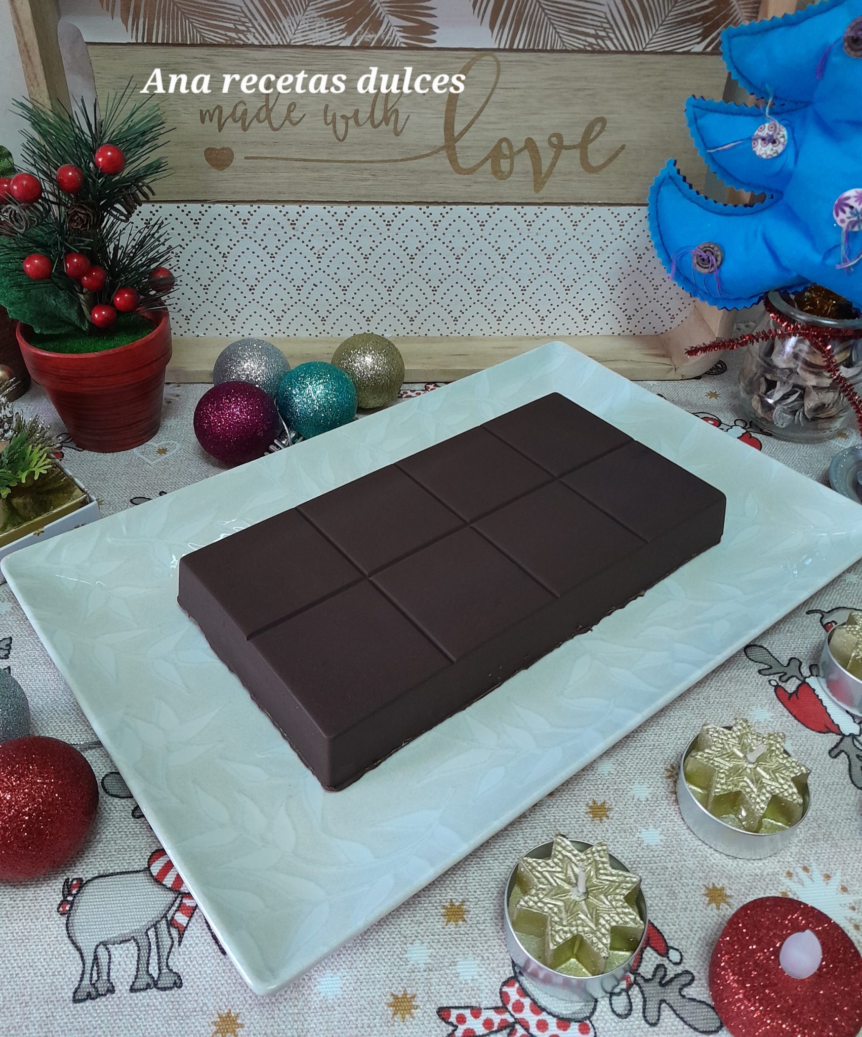 Turrón de pistachos y chocolate - Ana Recetas Dulces