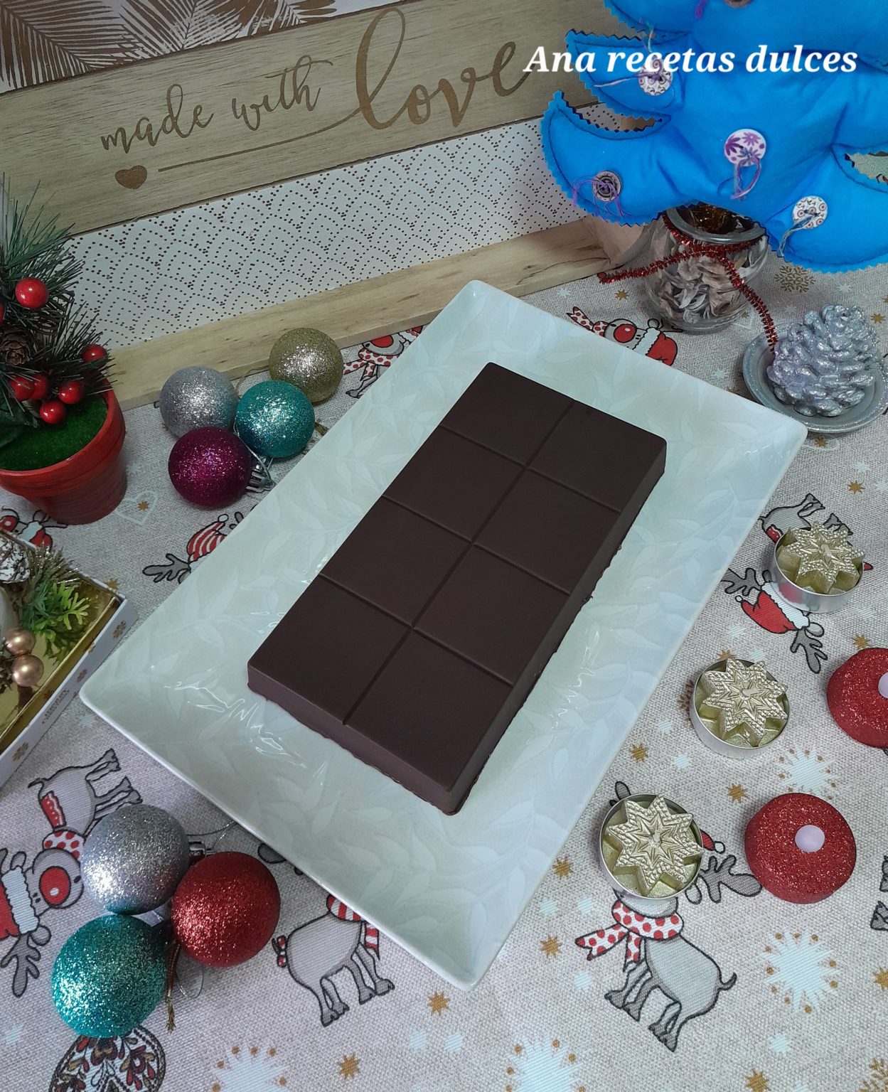 Turrón de pistachos y chocolate - Ana Recetas Dulces