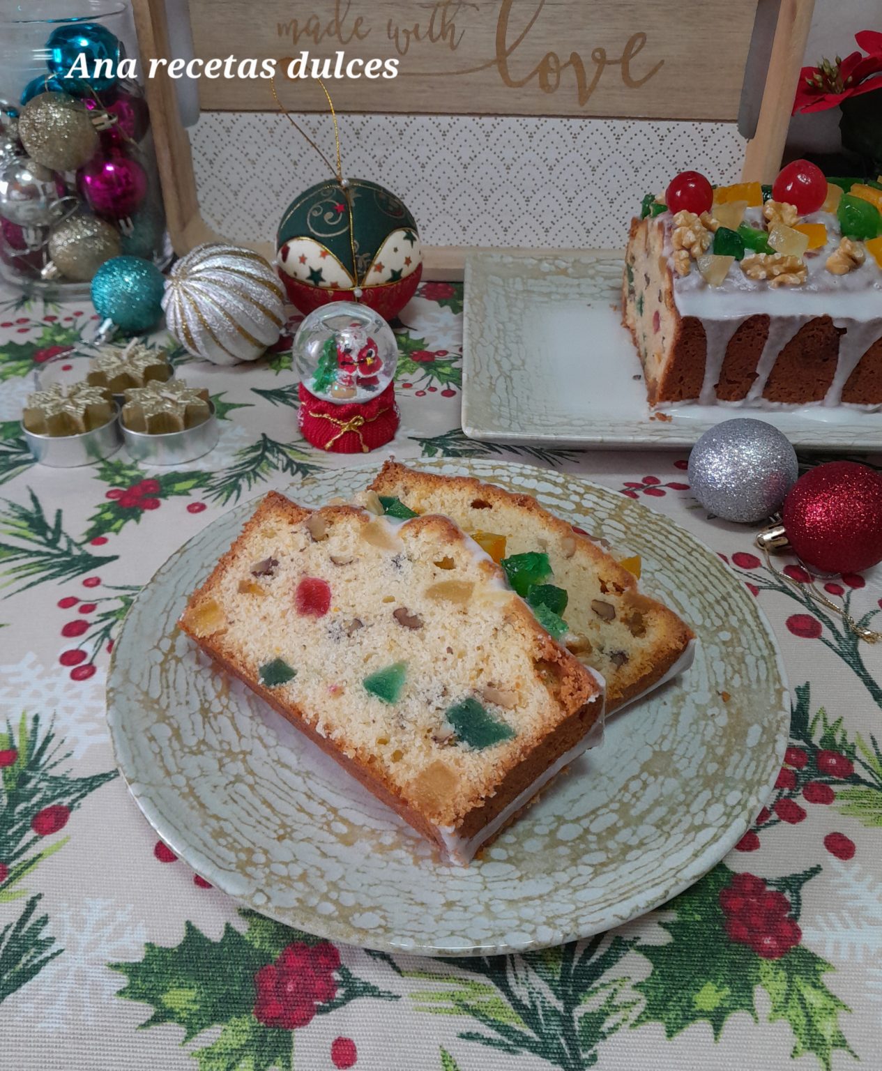 Budín inglés o plum cake de frutas - Ana Recetas Dulces