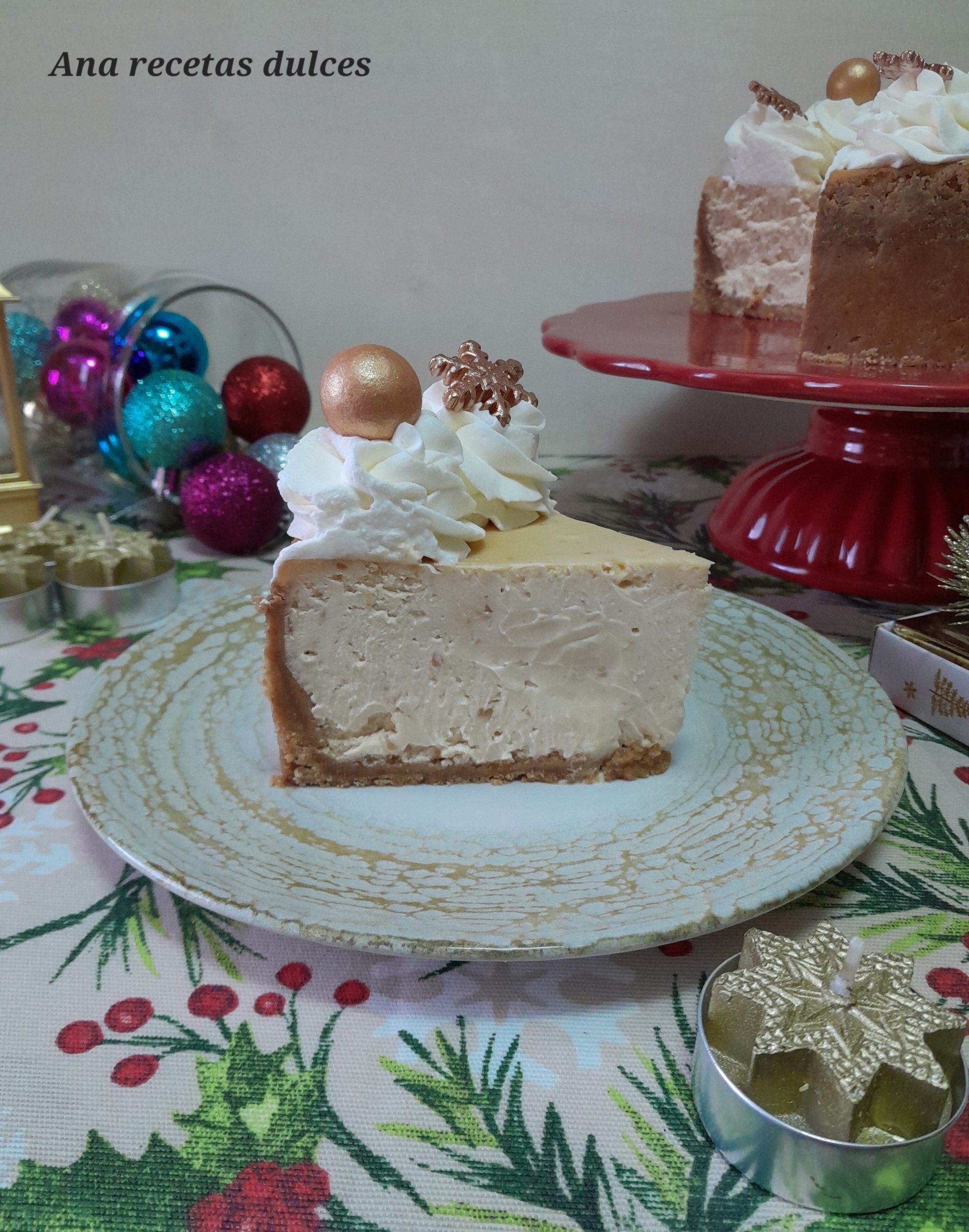 Cheesecake de turrón (especial navidad) - Ana Recetas Dulces
