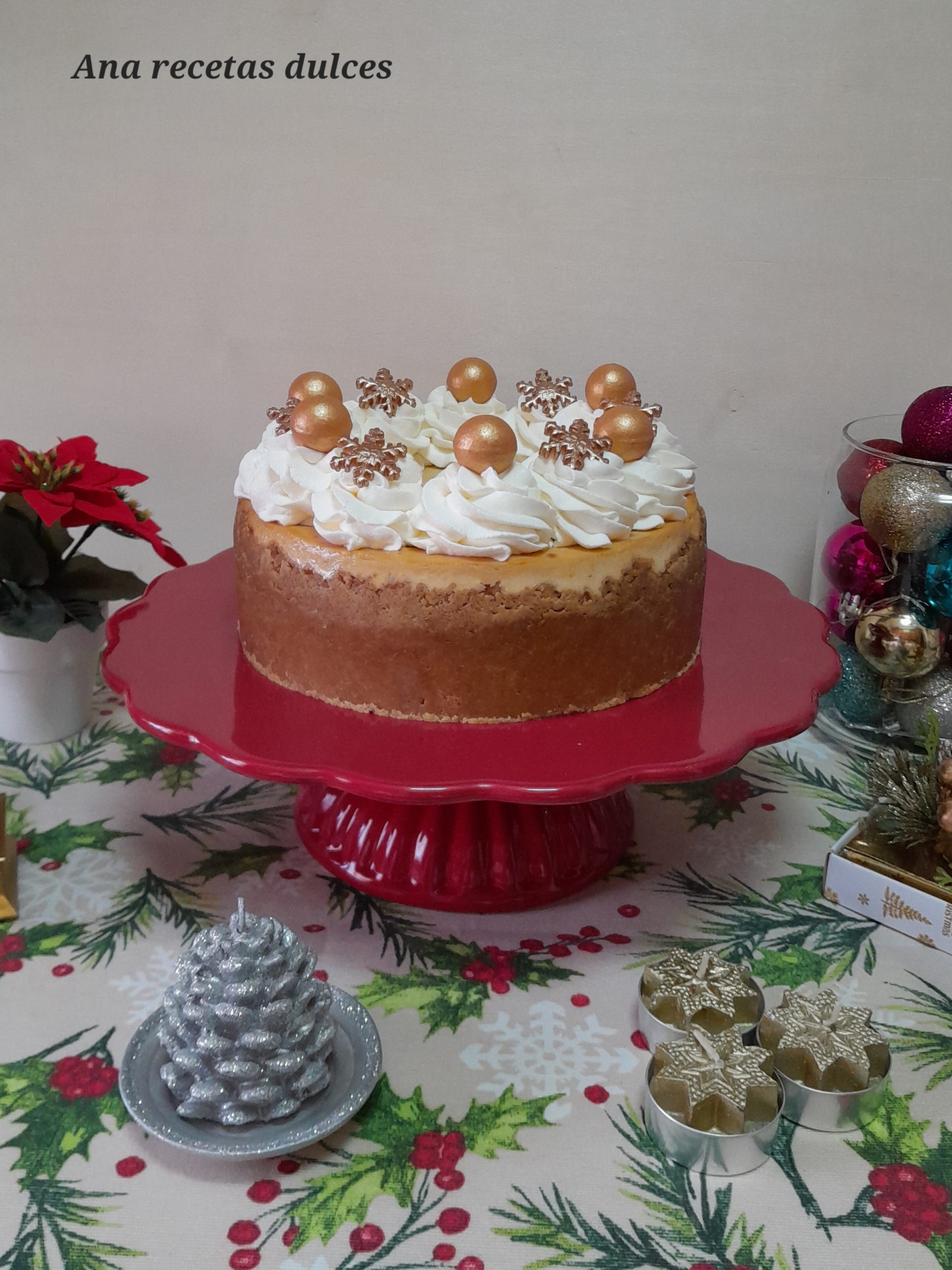 Cheesecake de turrón (especial navidad) - Ana Recetas Dulces