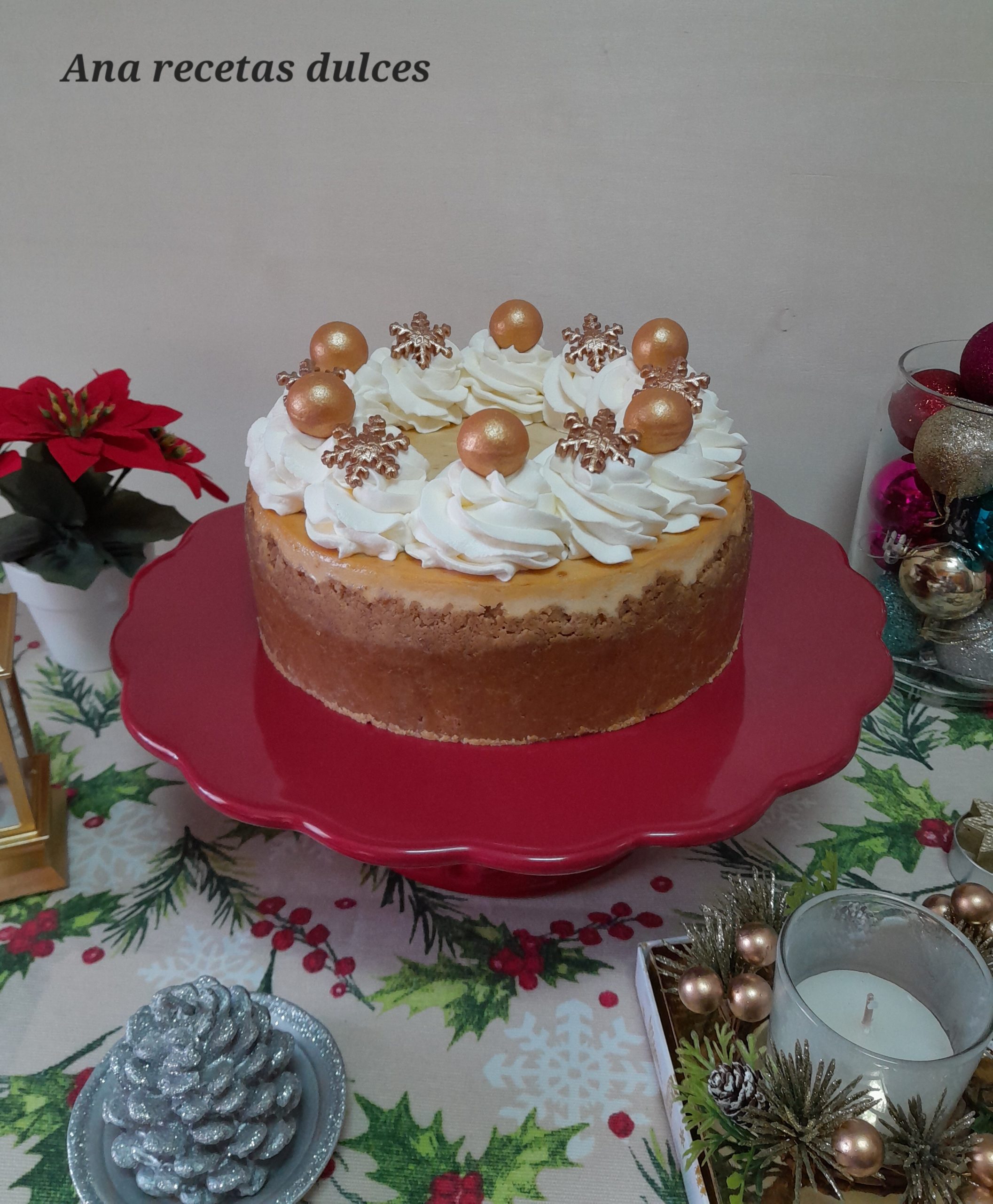 Cheesecake de turrón (especial navidad) - Ana Recetas Dulces