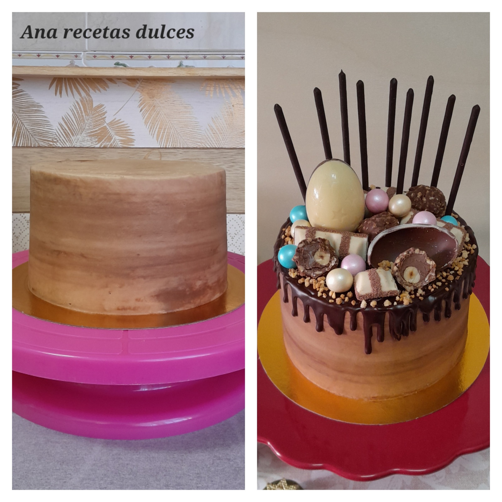 Drip cake de nutella (pastel de nutella) - Ana Recetas Dulces