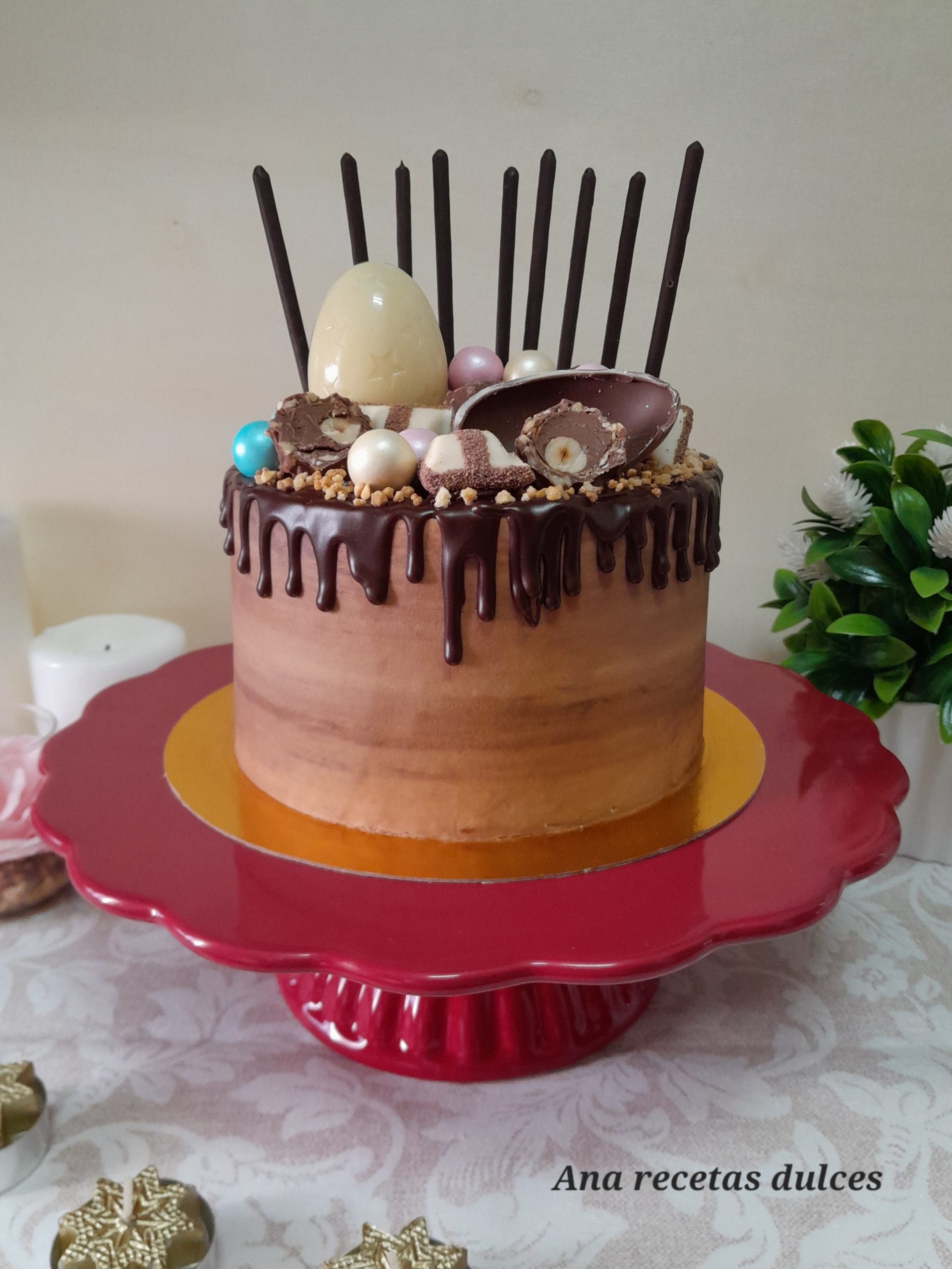 Drip cake de nutella (pastel de nutella) - Ana Recetas Dulces