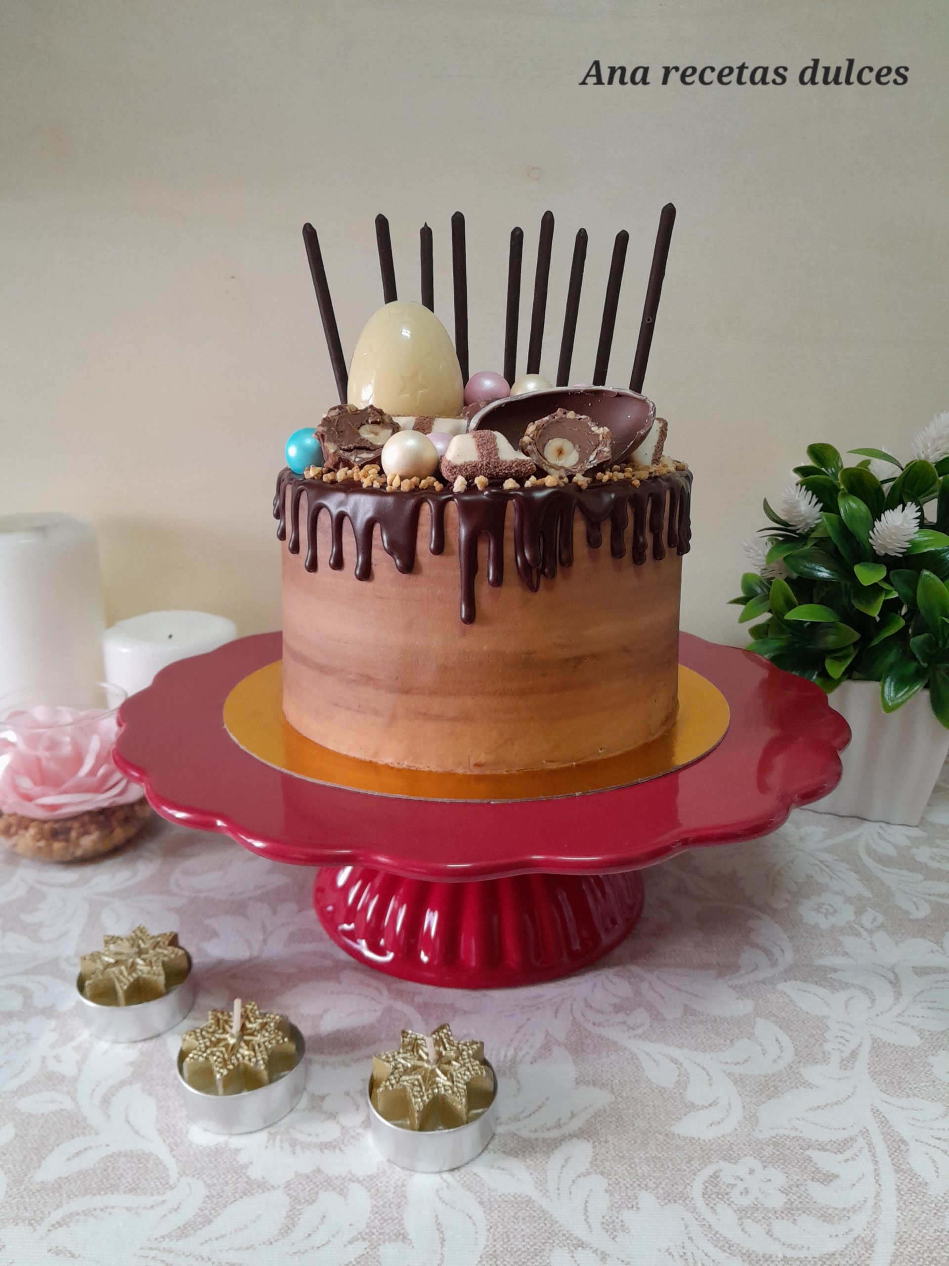Drip cake de nutella (pastel de nutella) - Ana Recetas Dulces