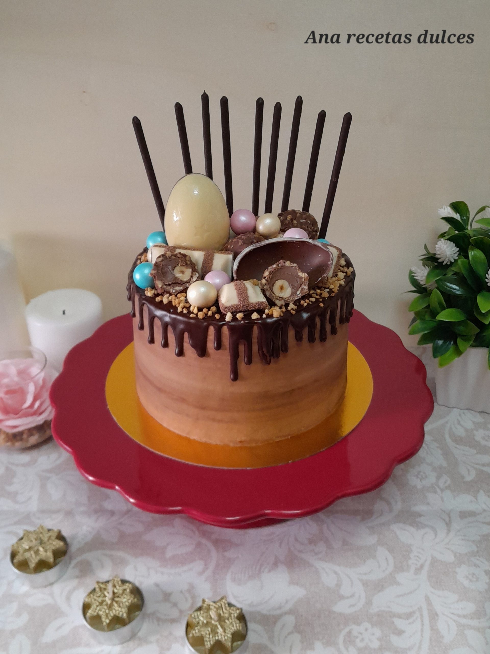 Drip cake de nutella (pastel de nutella) - Ana Recetas Dulces