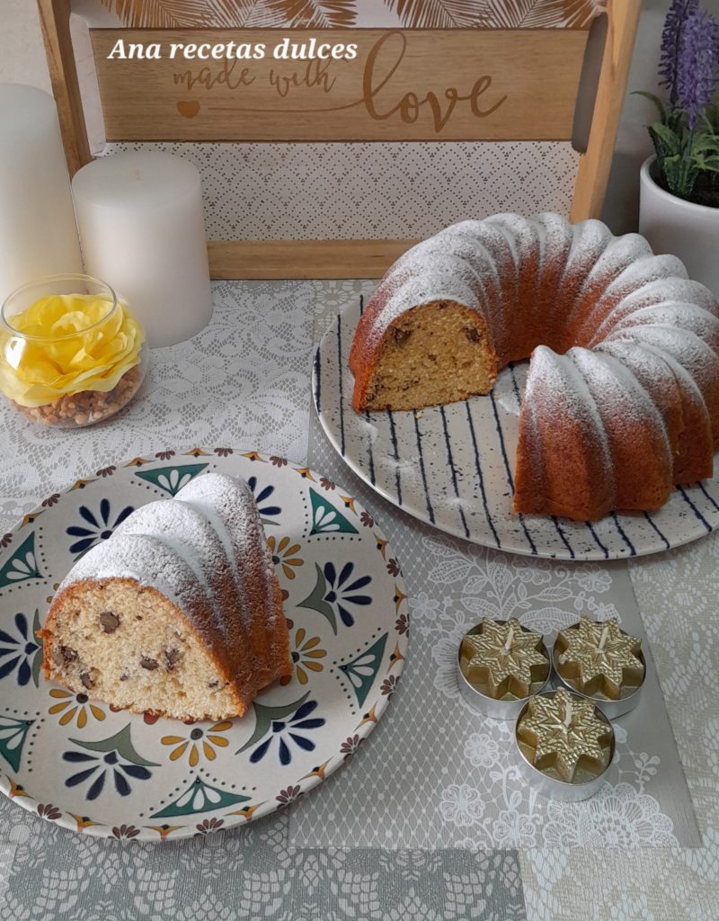 Bundt cake de nata y nueces - Ana Recetas Dulces
