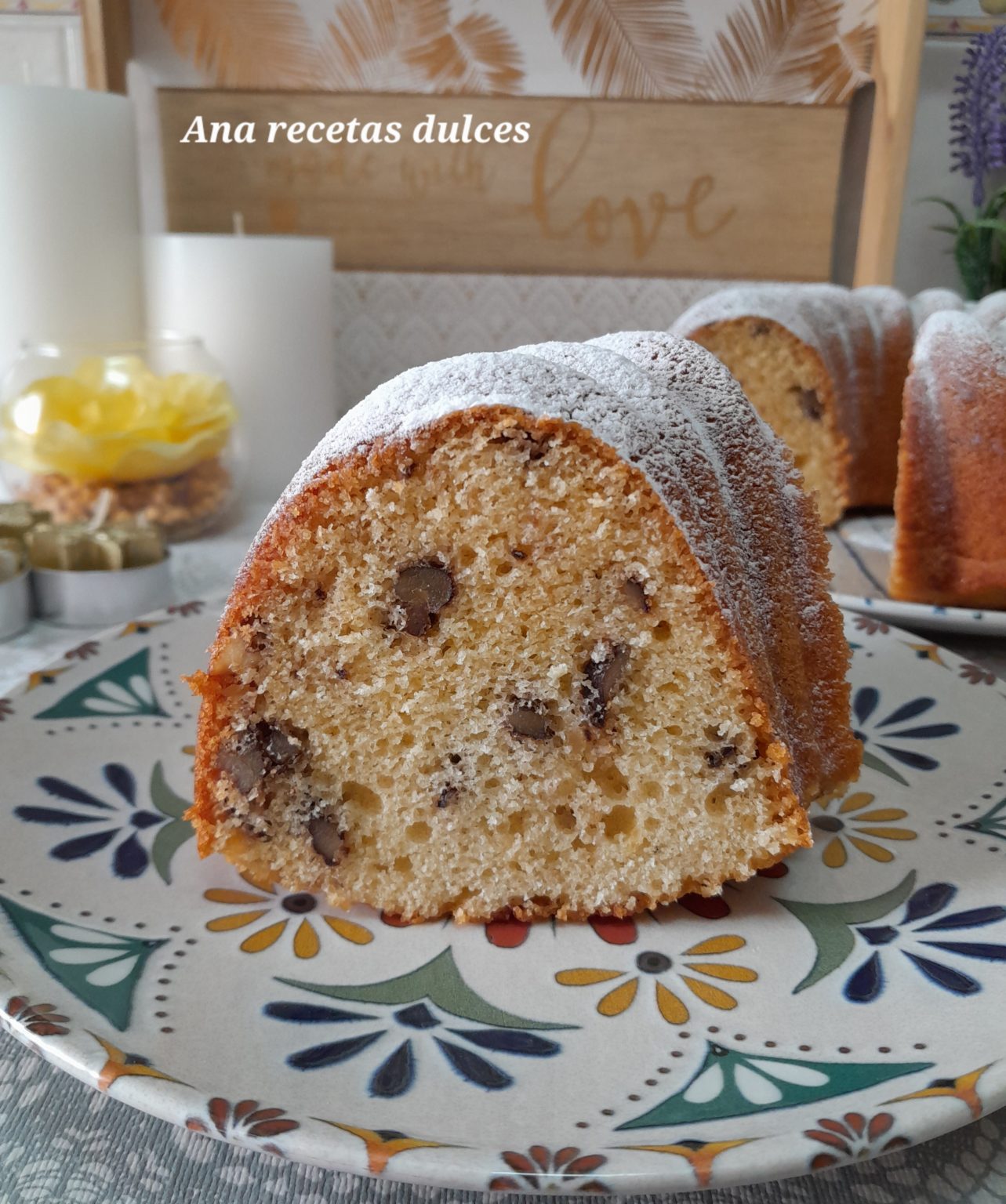 Bundt cake de nata y nueces - Ana Recetas Dulces