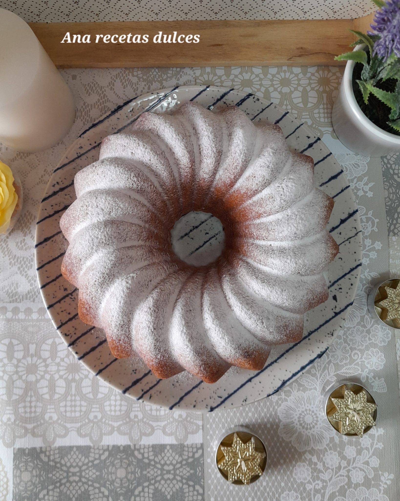 Bundt cake de nata y nueces - Ana Recetas Dulces