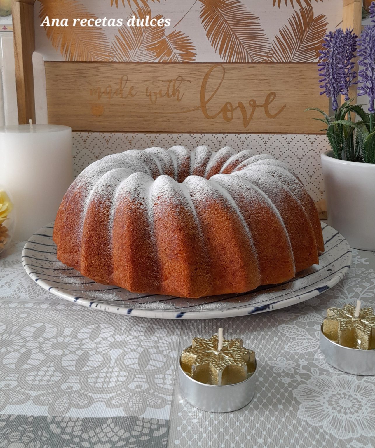 Bundt cake de nata y nueces - Ana Recetas Dulces
