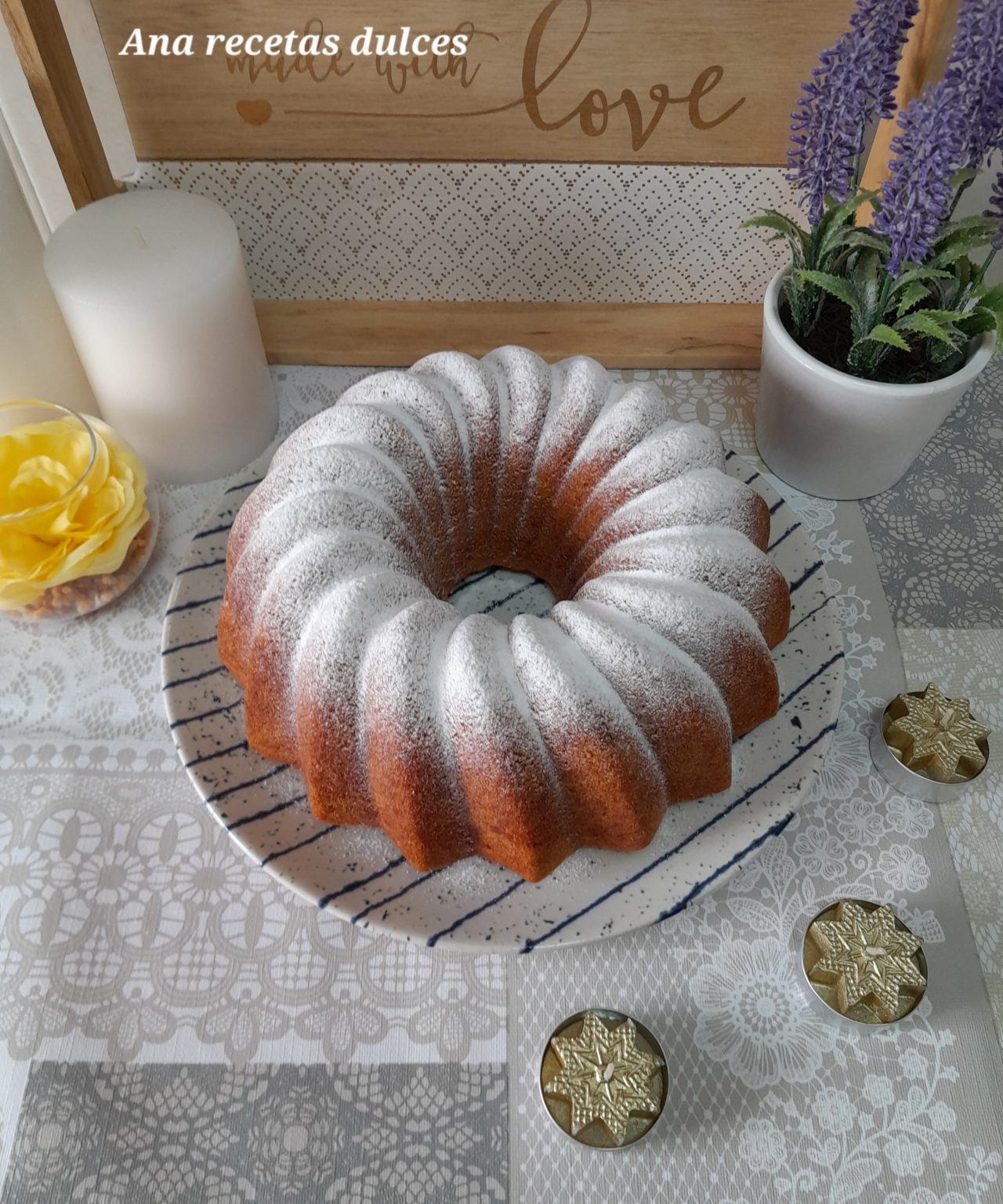 Bundt cake de nata y nueces - Ana Recetas Dulces