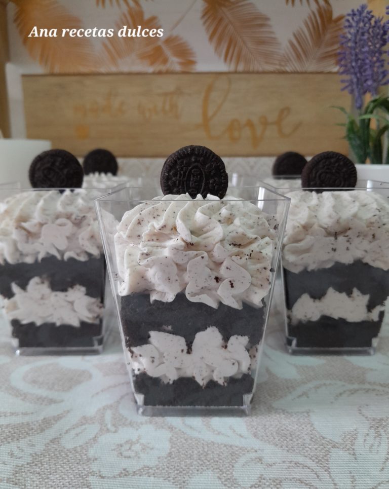 Vasitos de oreo (con solo 4 ingredientes) - Ana Recetas Dulces