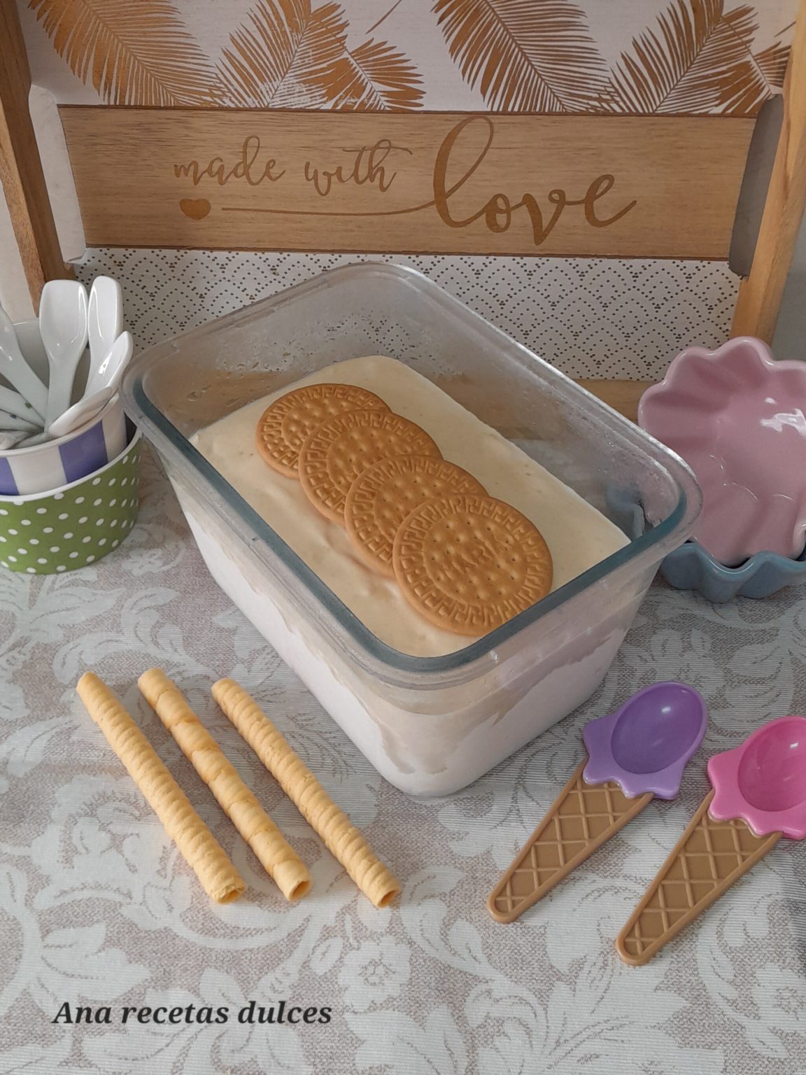 Helado de galletas maría (muy fácil de hacer) - Ana Recetas Dulces