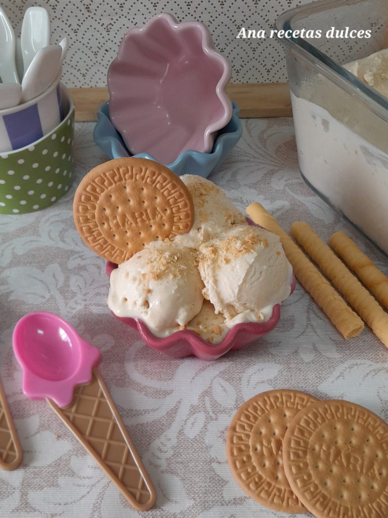 Helado de galletas maría (muy fácil de hacer) - Ana Recetas Dulces