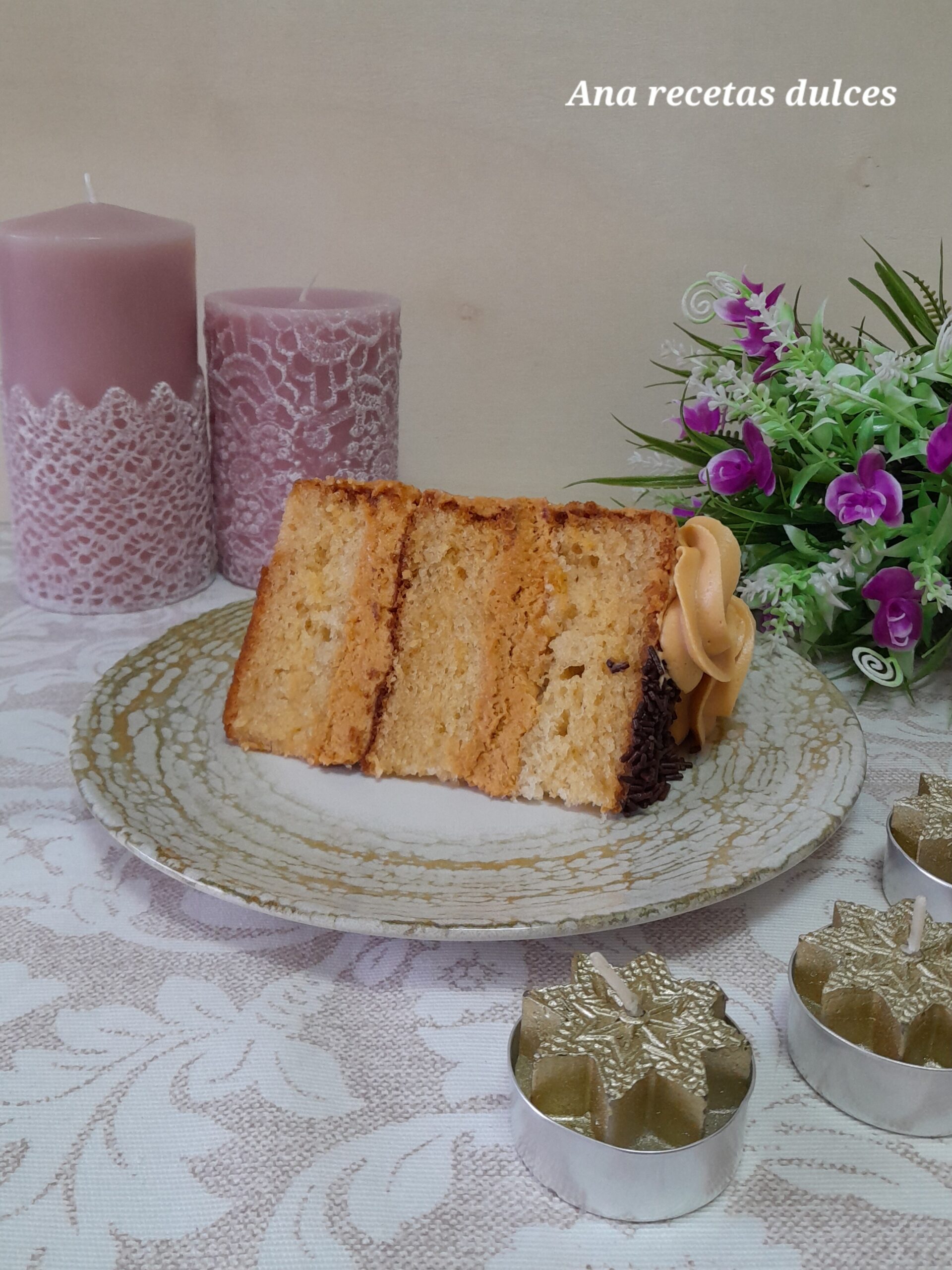 Tarta de vainilla y dulce de leche - Ana Recetas Dulces