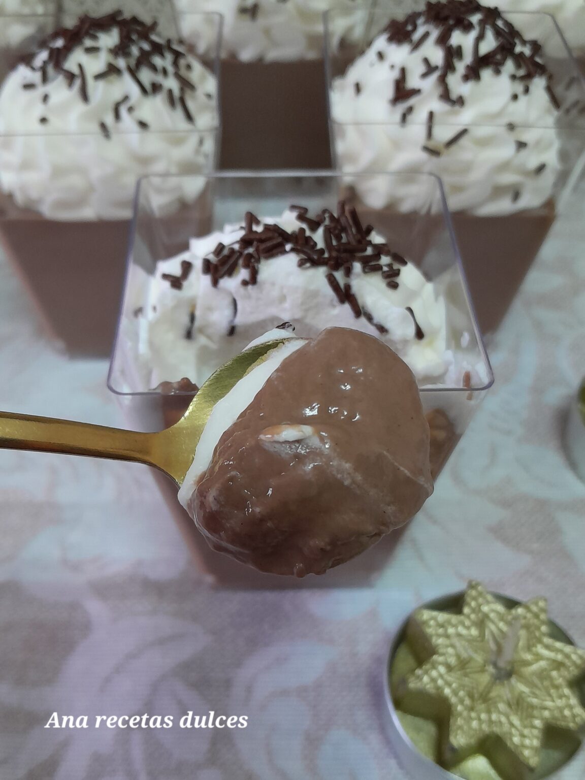 Vasitos de chocolate con nata montada (en thermomix y tradicional ...