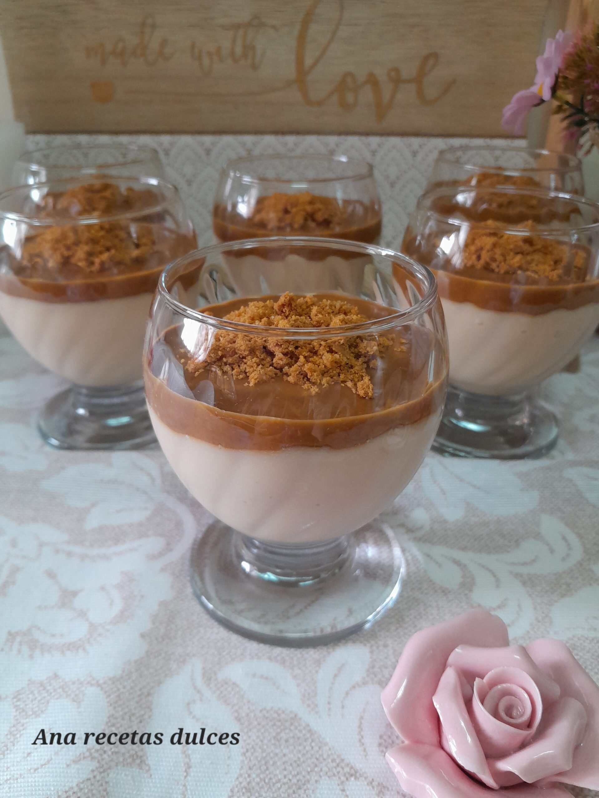 Flan de galletas lotus en copas (muy fáciles de hacer) - Ana Recetas Dulces