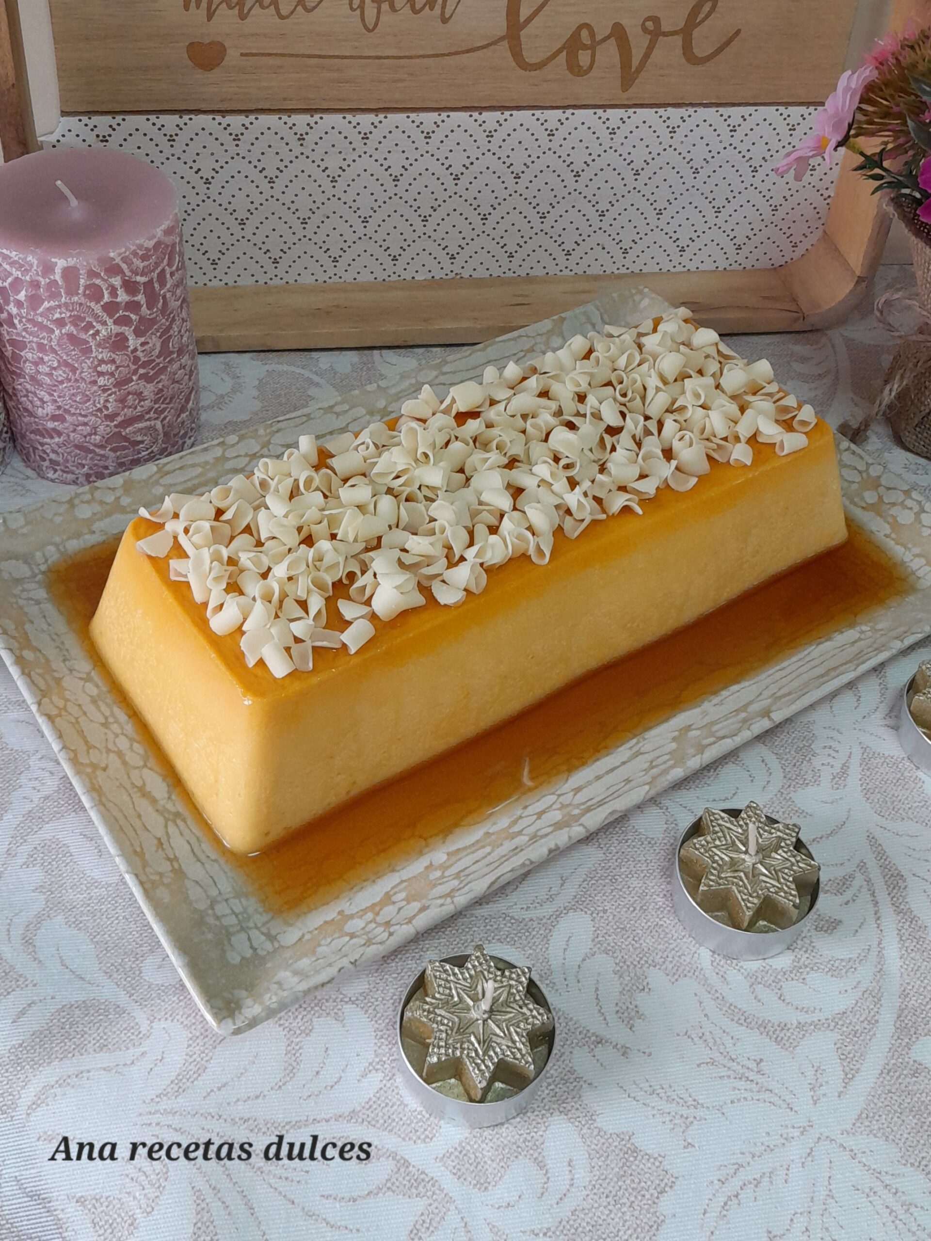 Flan de chocolate blanco (en thermomix y tradicional) - Ana Recetas Dulces