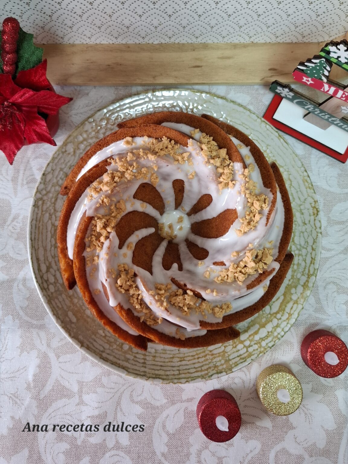 Bundt cake de turrón de jijona - Ana Recetas Dulces