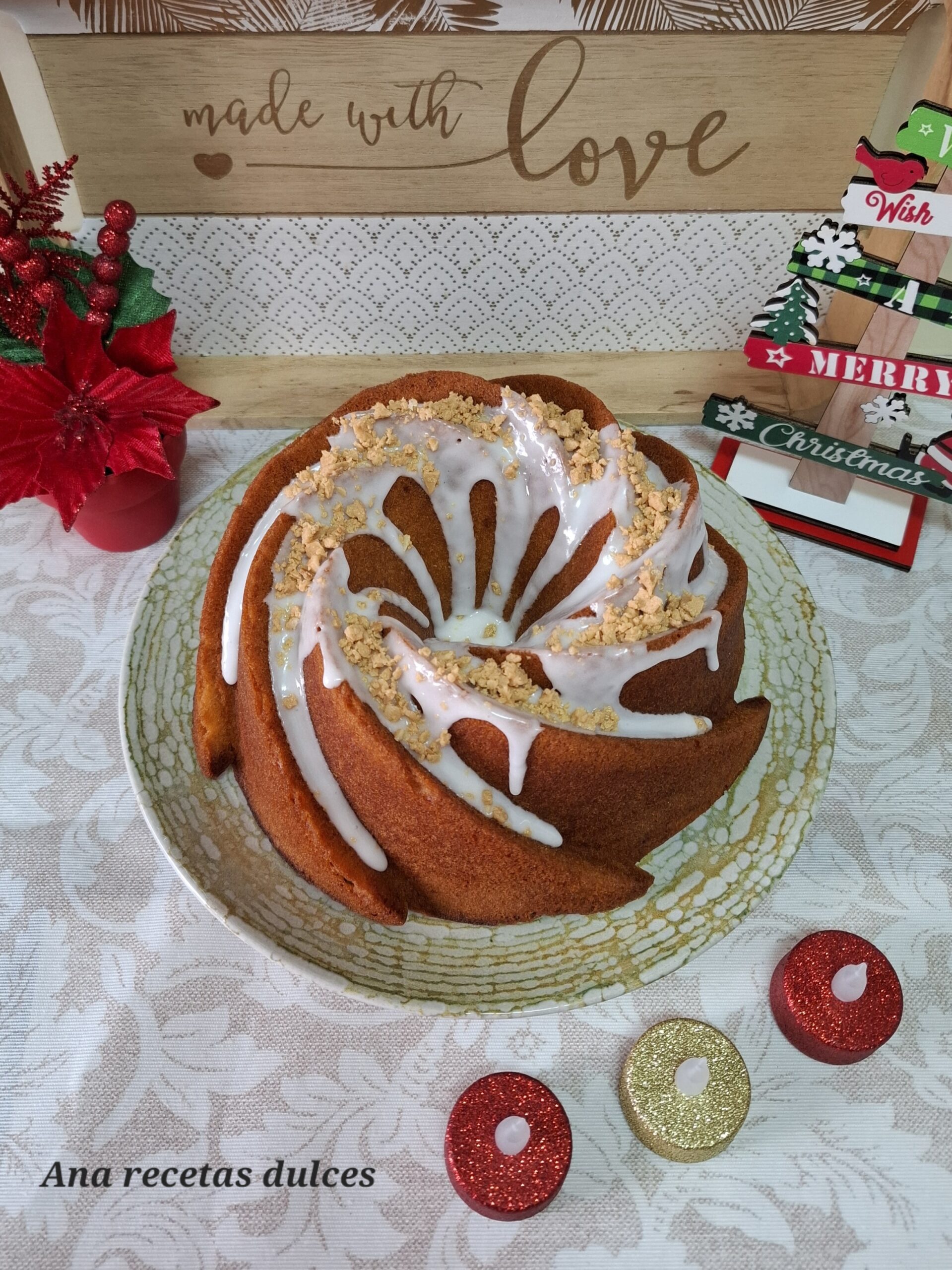 Bundt cake de turrón de jijona - Ana Recetas Dulces