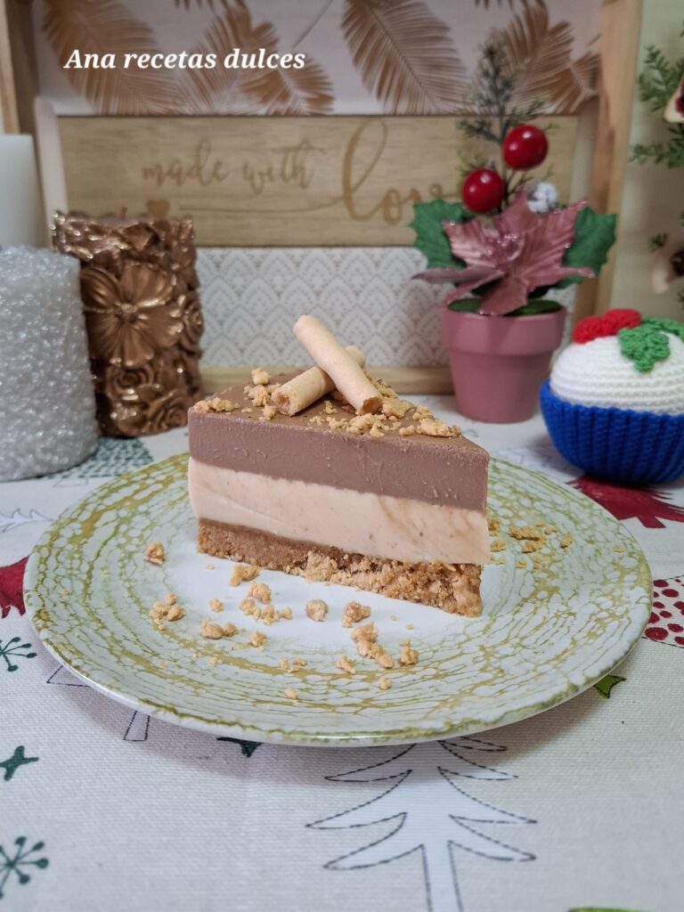 Tarta de turrón y chocolate con leche - Ana Recetas Dulces